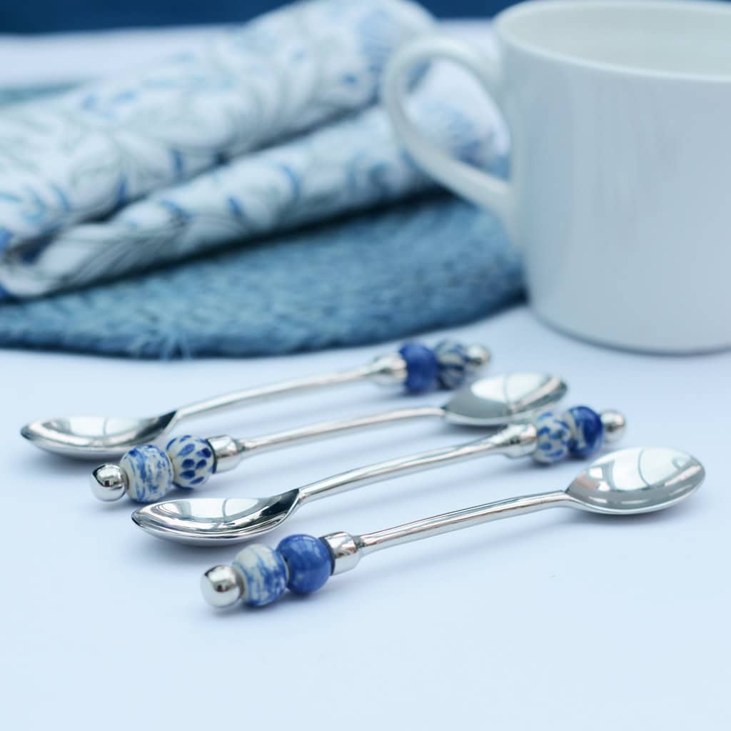 Teaspoon Set, Blue | Blue & White Company